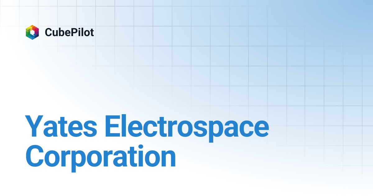 Yates Electrospace Corporation | CubePilot